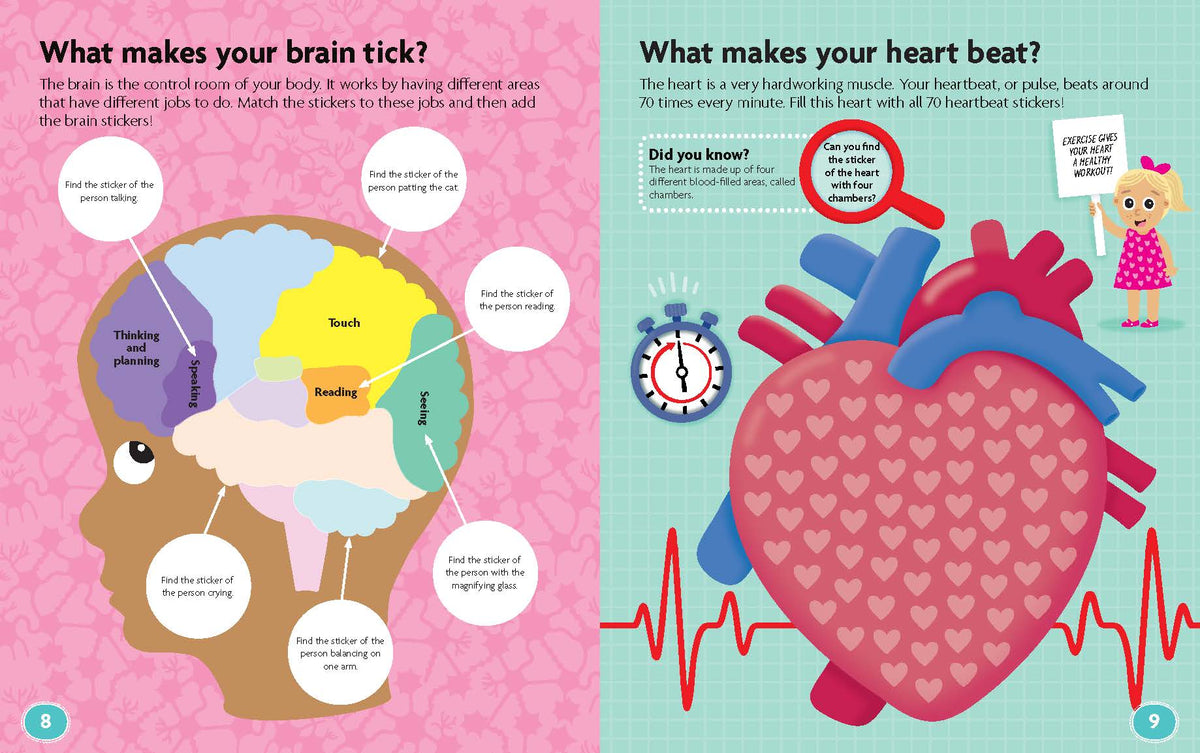 FunFacts - Sticker Activity Book - Human Body – Lake Press