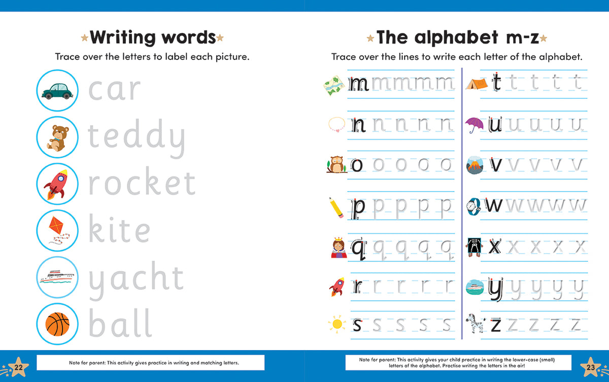 Gold Stars Vol. 3 - Fading Ink Magic Tracing Book - Handwriting – Lake ...