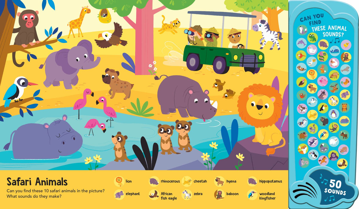Look & Find - 50-Button Mega Sound Book - Animal Kingdom – Lake Press