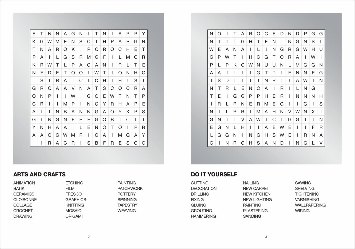 Colour Block Puzzle Book - Word Search (Silver) – Lake Press